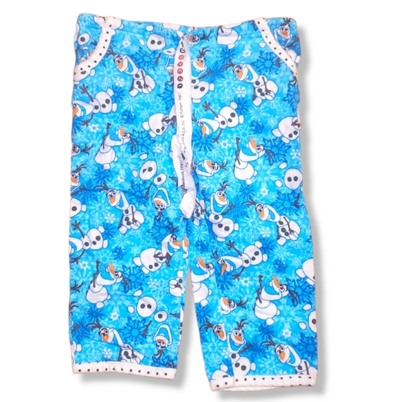 Disney | Bottoms | R Frozen Disney Olaf Pj Pants Snowman Handmade Size ...